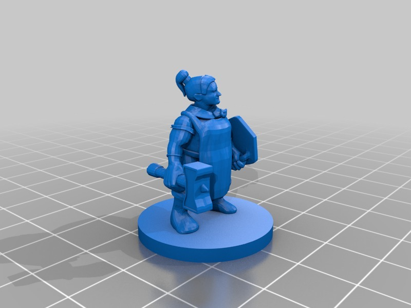 ♀️ Female Dwarven Blacksmith・Free STL File for 3D printing・Cults