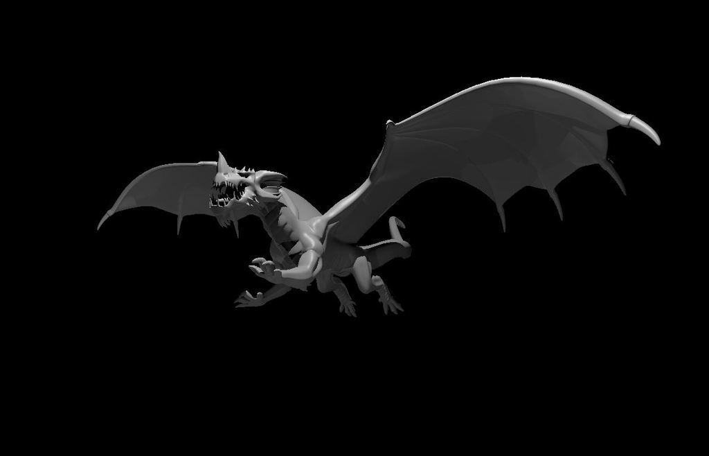 🐉 Blue Dragon Flying・Free STL File for 3D printing・Cults