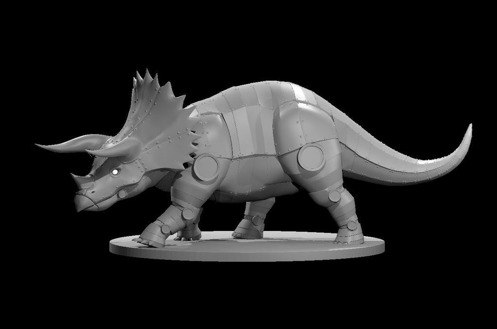 Free STL file Clockwork Triceratops 🦖 ・3D printer model to download・Cults
