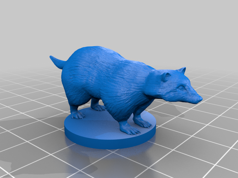 🦡 Giant Badger Mount w and w/o Mounted Slot・Free STL File for 3D ...