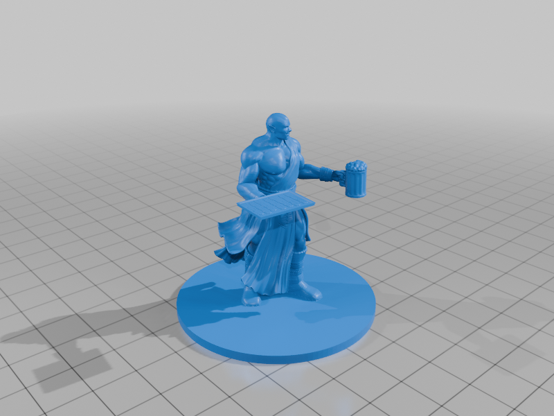 👹 Half Ogre Male Monk Chef・Free 3D File for ・Cults