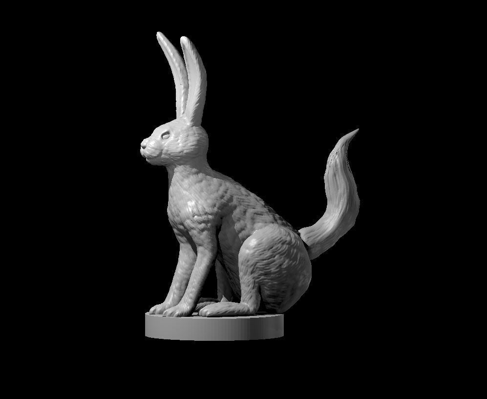 🎲 Jackalope & Regular Jack Rabbits・Free STL File for 3D printing・Cults