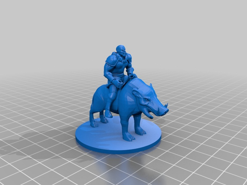 Free STL file Orc Boar Rider 🐗 ・Template to download and 3D print・Cults