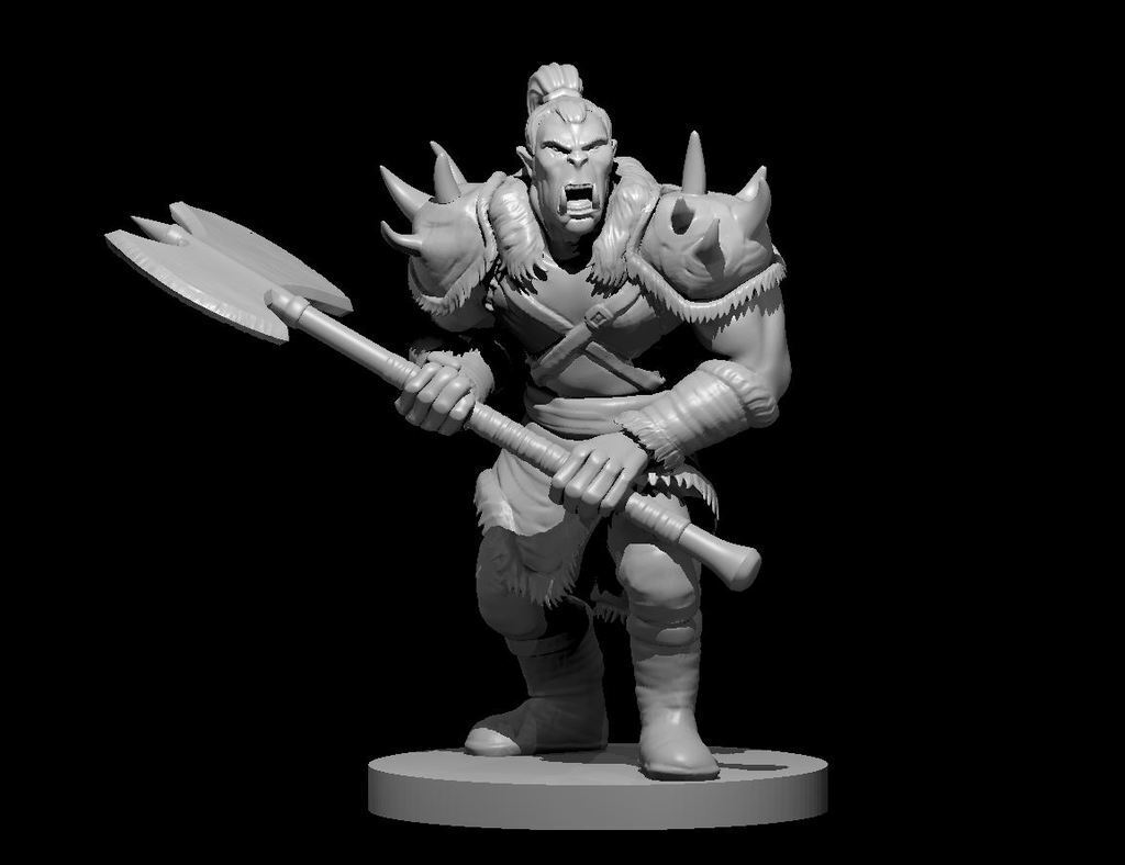 👺 Orc Fighter・Free STL File for 3D printing・Cults