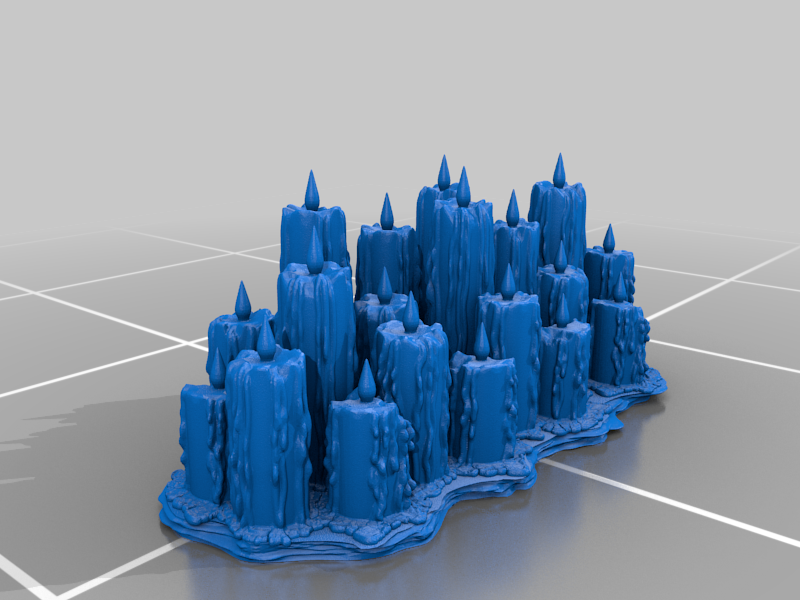 🫠 Group of Melted Candles・Free STL File for 3D printing・Cults