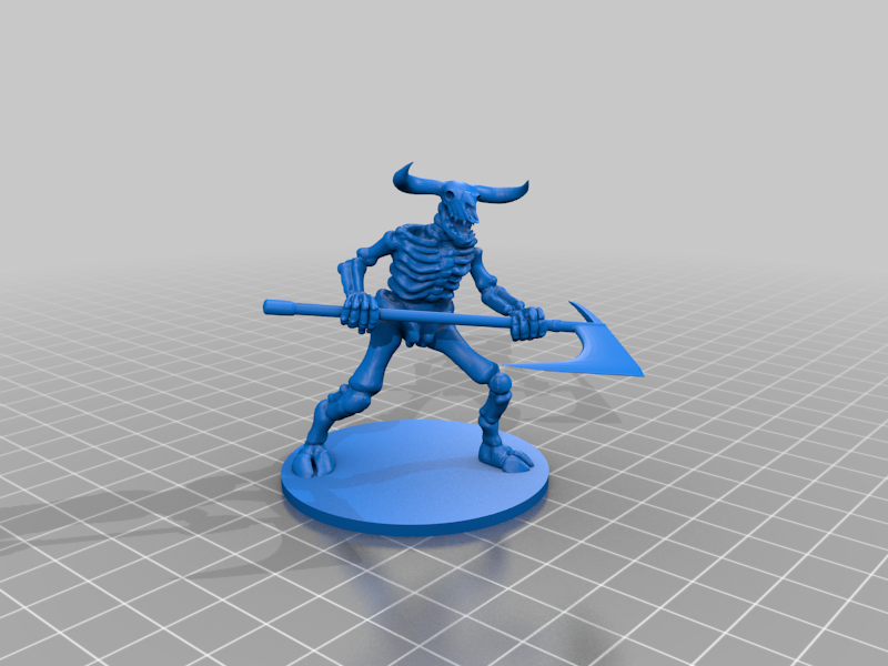 💀 Minotaur Skeleton Updated・Free STL File for 3D printing・Cults