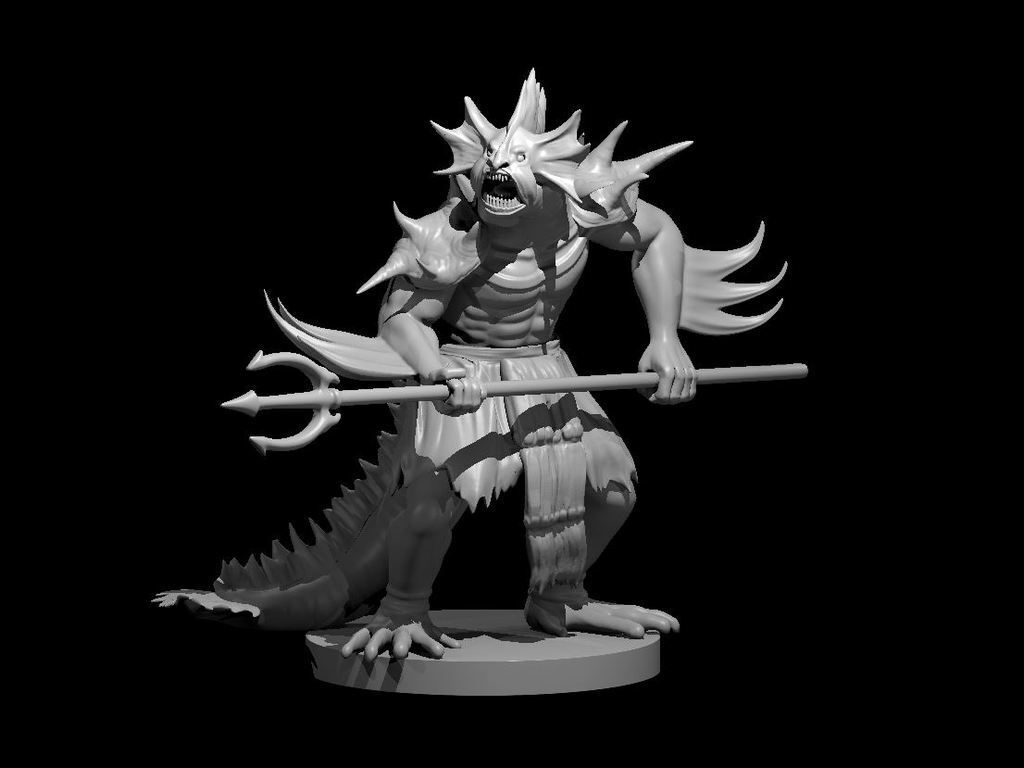 🦈 Sahuagin・Free STL File for 3D printing・Cults
