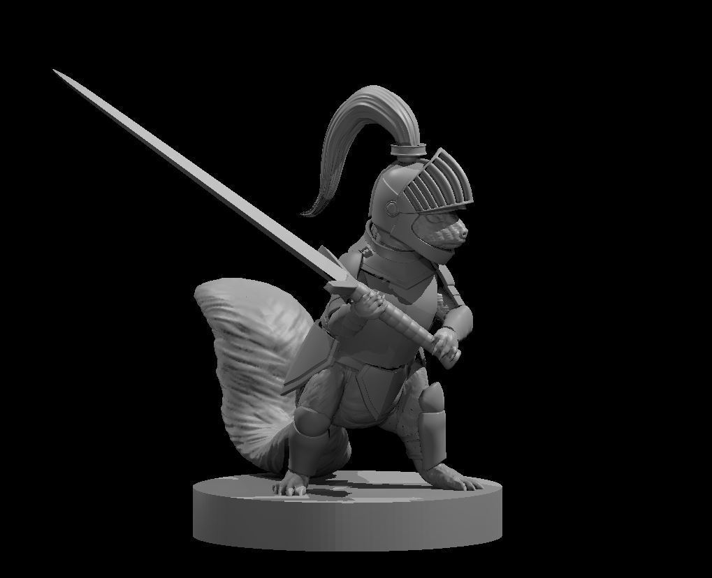 🎲 Sir Nutsalot the Squirrel Paladin・Free 3D File for ・Cults