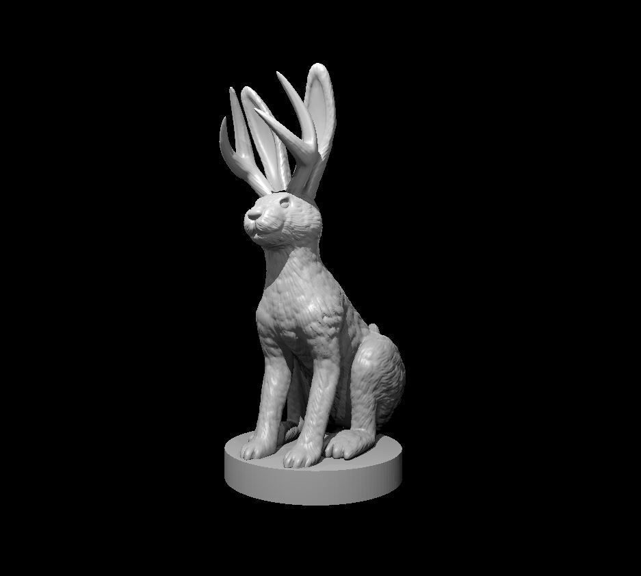 🎲 Jackalope & Regular Jack Rabbits・Free STL File for 3D printing・Cults