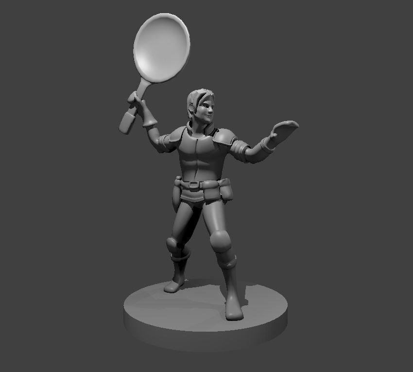 🎲 Frying Pan Fighting Dude!・Free STL File for 3D printing・Cults