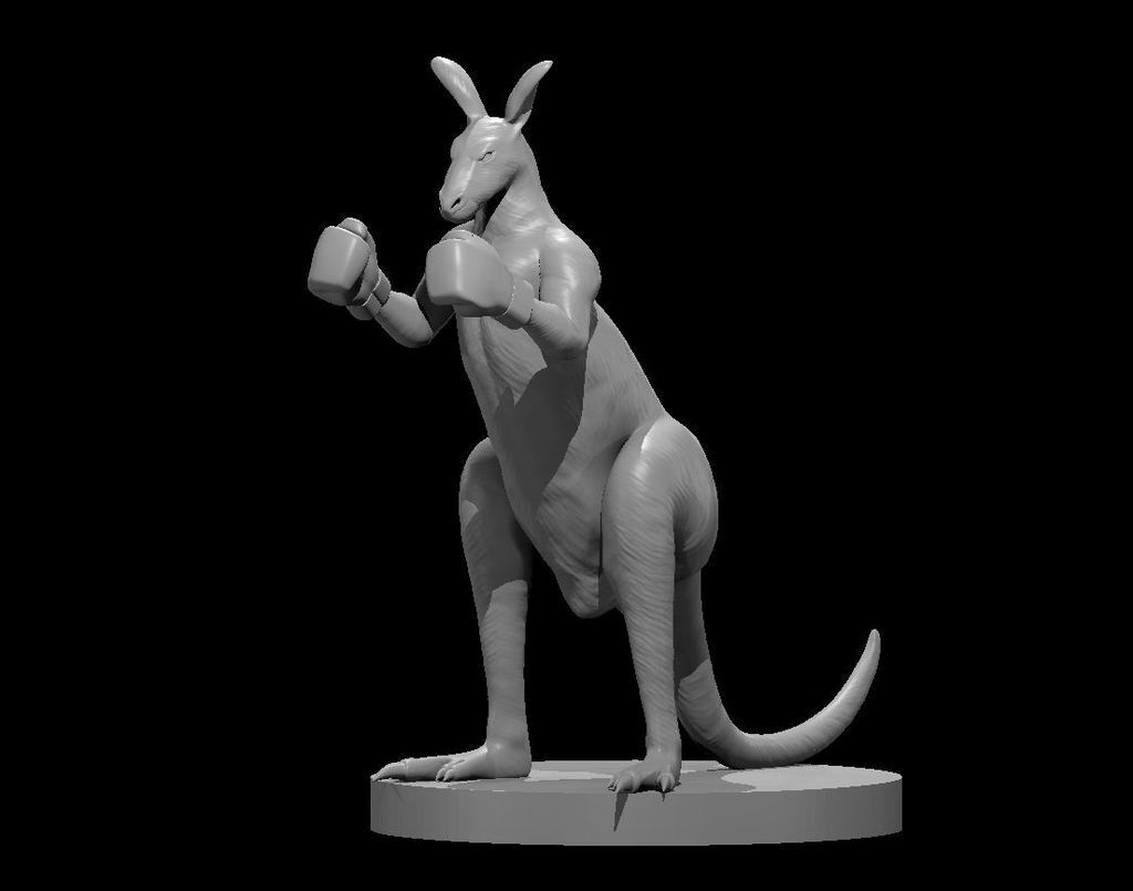🦘 Kangaroo - boxing & regular・Free 3D File for ・Cults