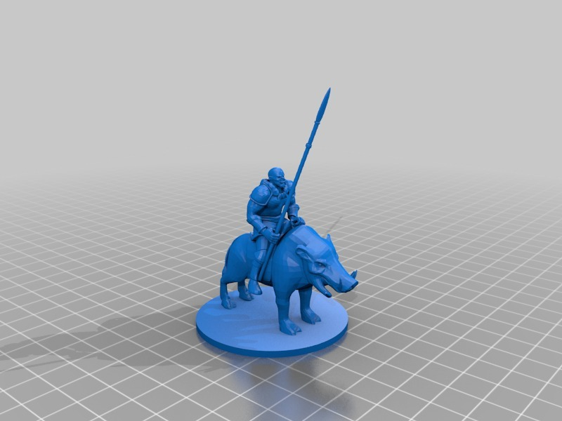 Free STL file Orc Boar Rider 🐗 ・Template to download and 3D print・Cults