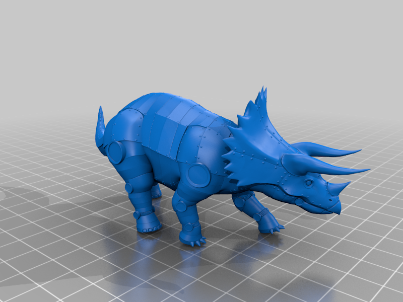 Free STL file Clockwork Triceratops 🦖 ・3D printer model to download・Cults