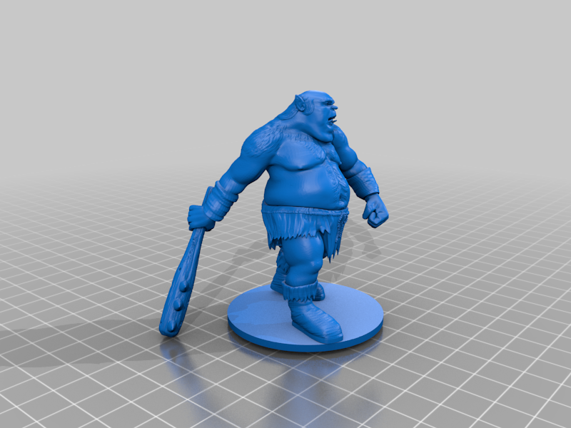👹 Ogre dragging club・Free 3D File for ・Cults