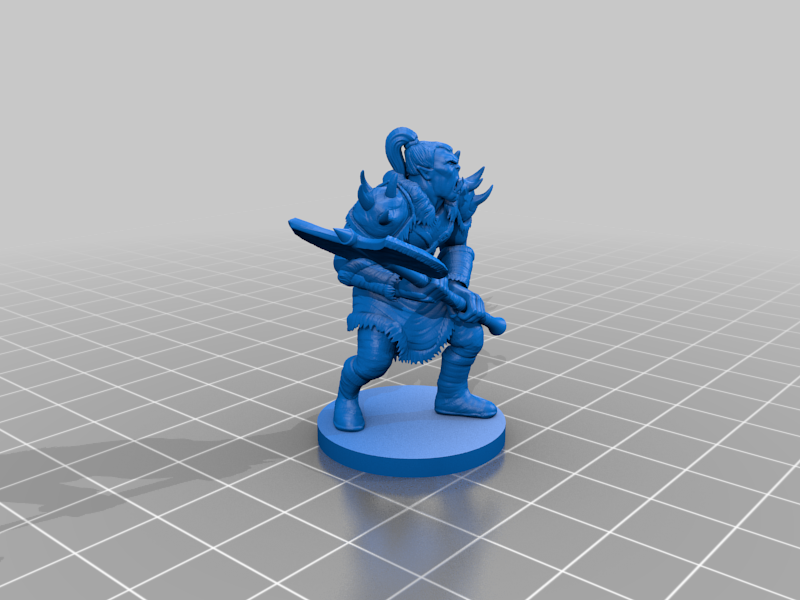 👺 Orc Fighter・Free STL File for 3D printing・Cults