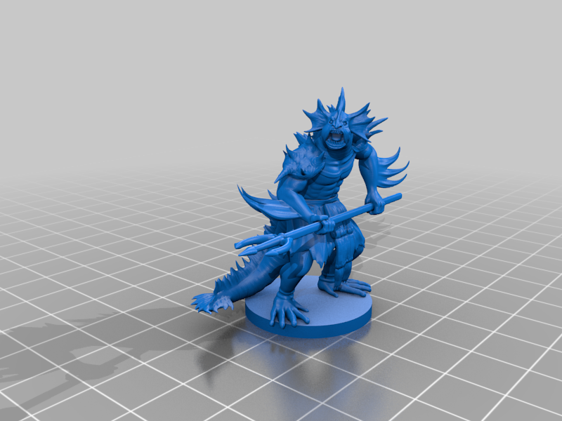 🦈 Sahuagin・Free STL File for 3D printing・Cults