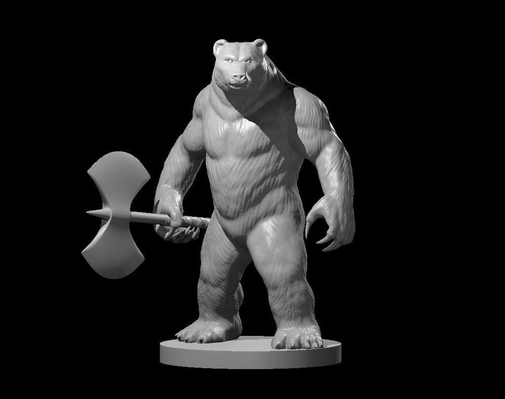 🐻 Werebear Actualizado・Archivo STL Gratis para Impresión 3D・Cults