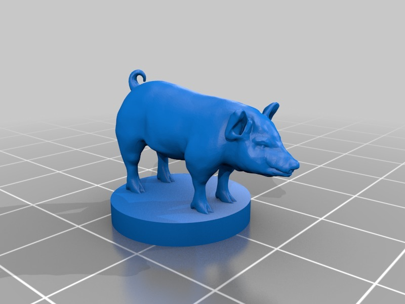 🐖 Pig Miniature・Free STL File for 3D printing・Cults