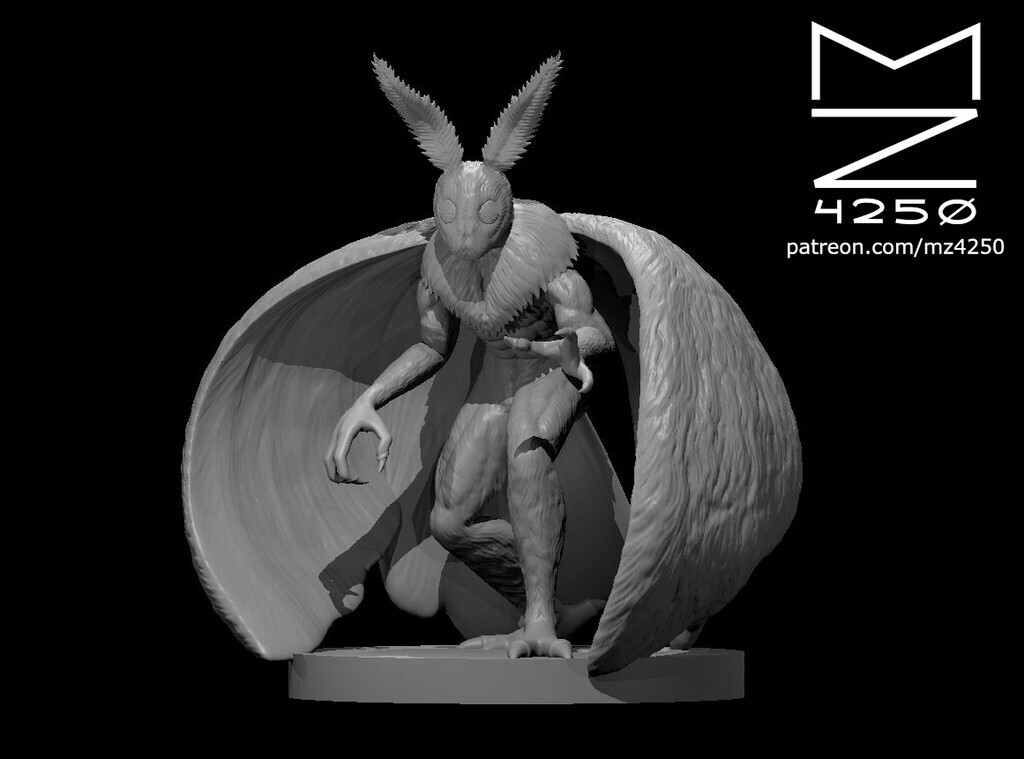 🎲 The Mothman・Free STL File for 3D printing・Cults