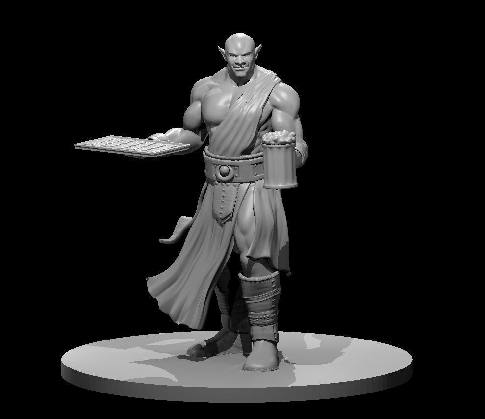 👹 Half Ogre Male Monk Chef・Free 3D File for ・Cults