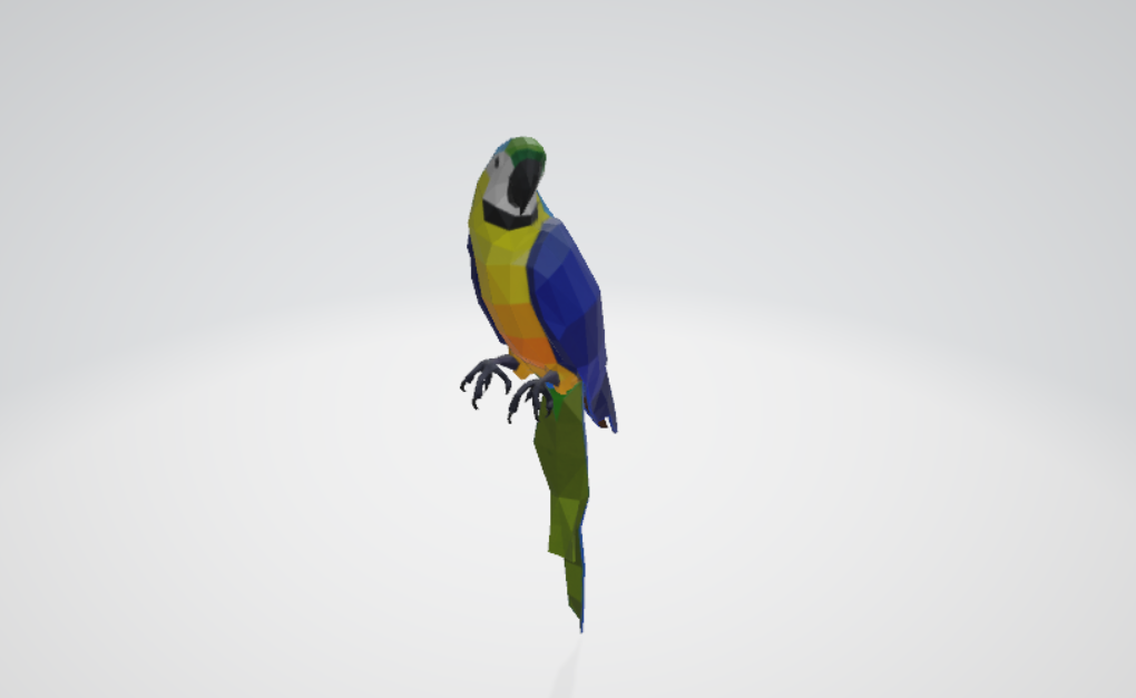 🦜 Low Poly Parrot - Low Poly Parrot・ STL File for ・Cults