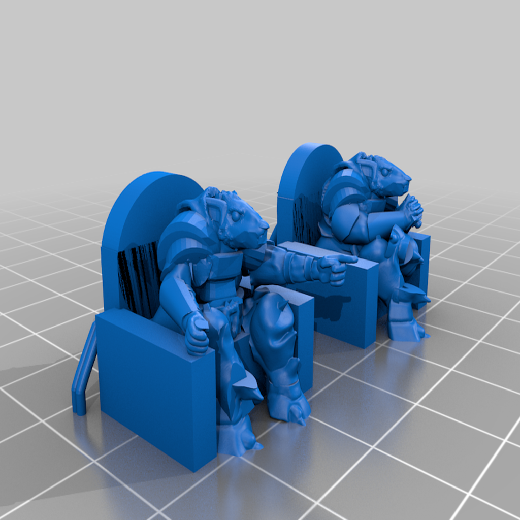 ⚔ 40k skaven pilots and crew・Free STL File for ・Cults