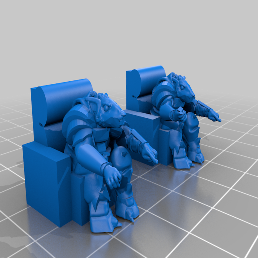 ⚔ 40k skaven pilots and crew・Free STL File for ・Cults