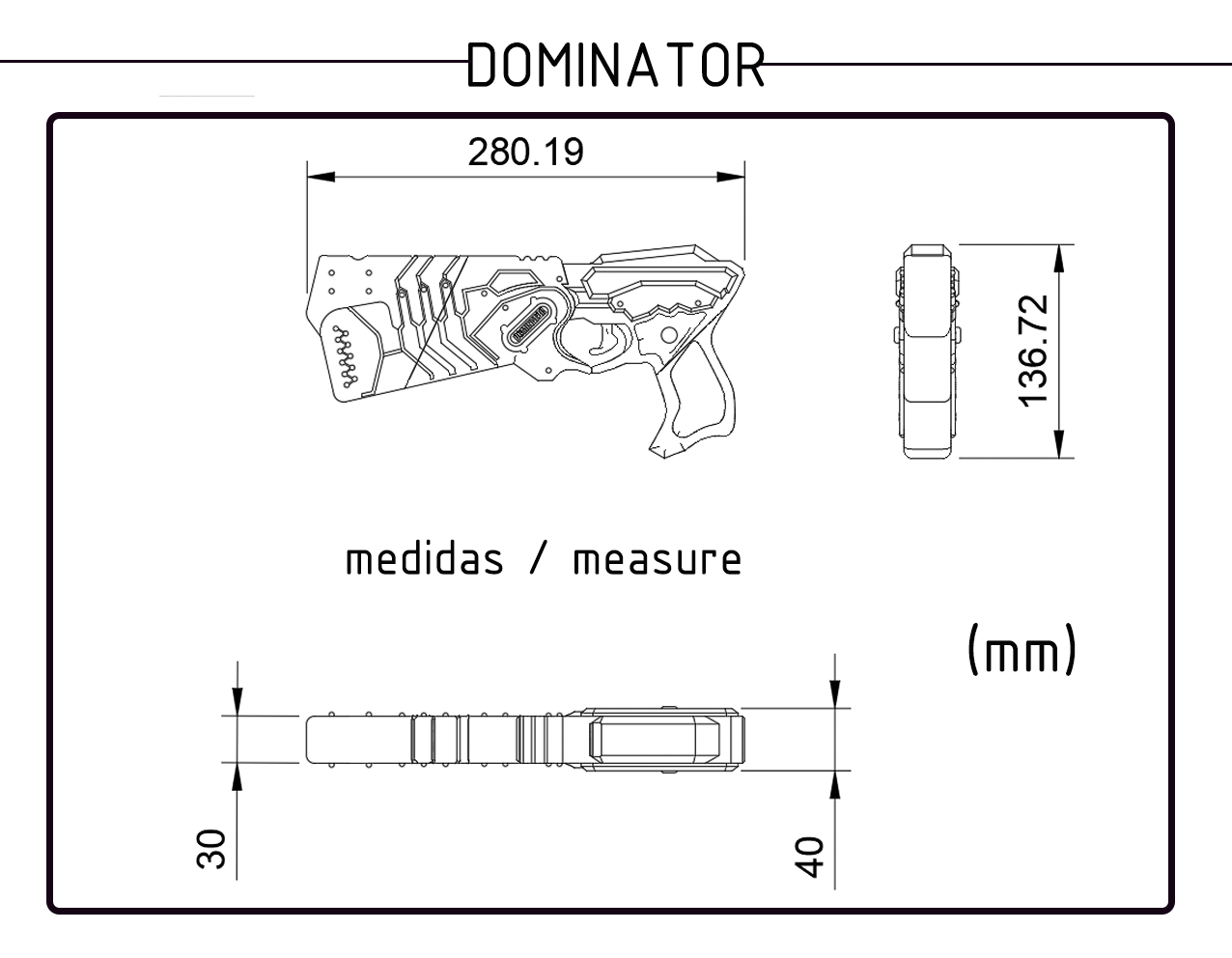STL file Dominator: psycho pass 🔫 ・3D printing template to download・Cults