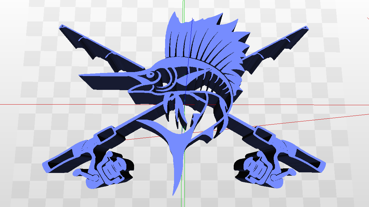 STL file Marlin with Crossing Poles 🎨 ・Template to download and 3D ...