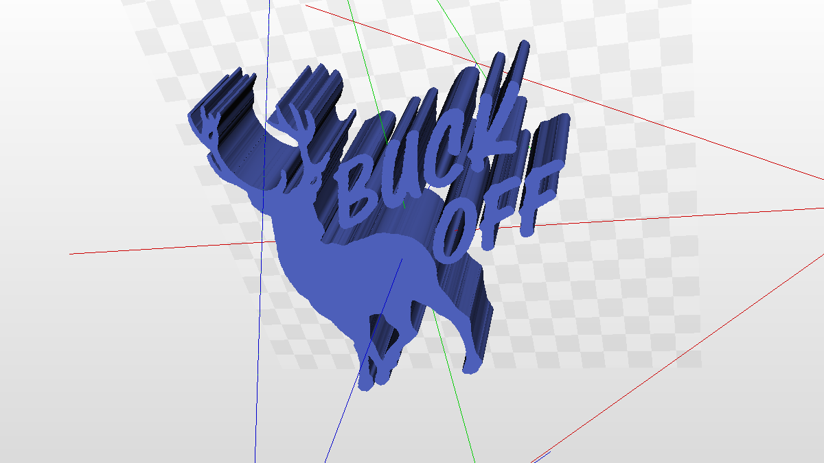 STL file Buck Off Deer Hunting Symbol 🦌 ・3D print object to download・Cults