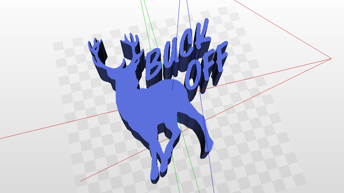 STL file Buck Off Deer Hunting Symbol 🦌 ・3D print object to download・Cults