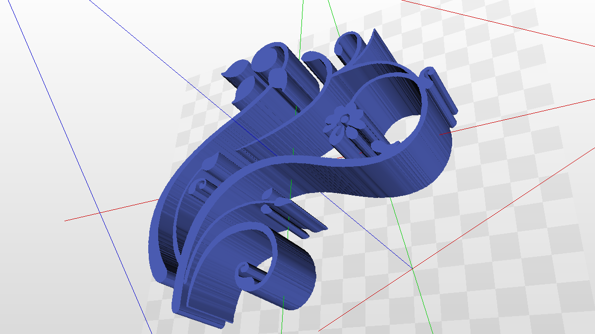 📜 Simple Floral Scroll Pattern・Free STL File for ・Cults