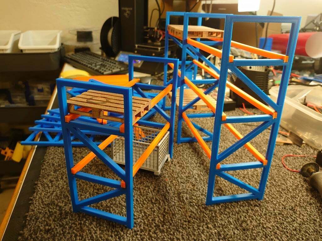 Free STL file scale pallet racking 🚁 ・Design to download and 3D print・Cults