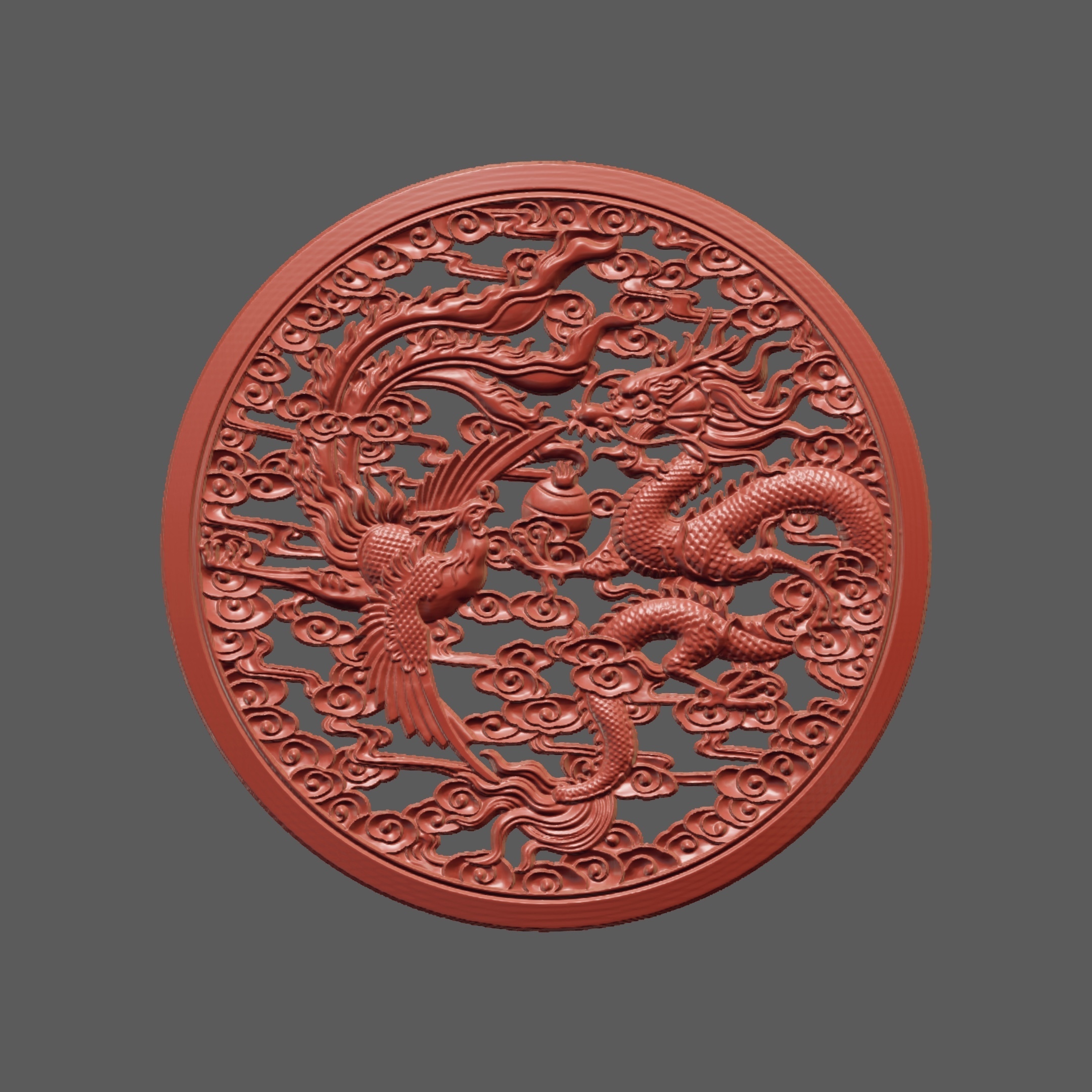 🐉 Dragon and Phoenix・Free STL File for 3D printing and CNC machining ...