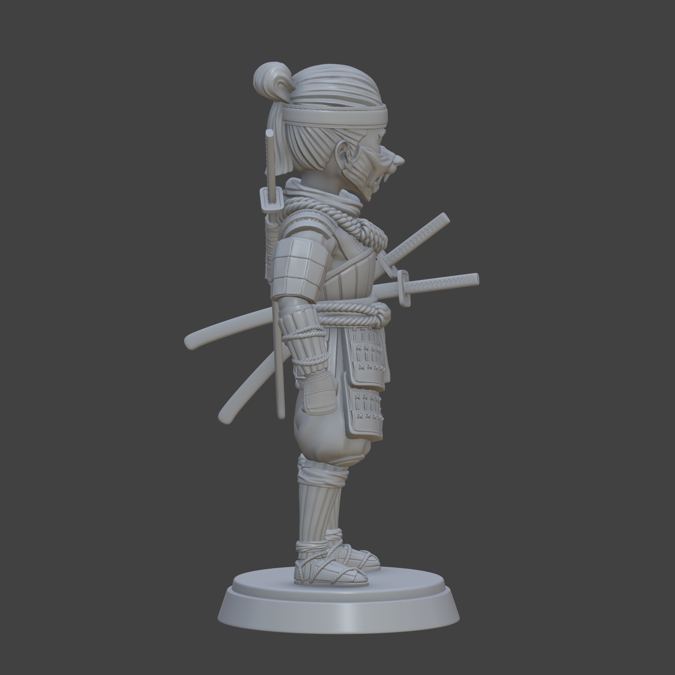 🗡️ Miniature Samurai・Free STL File for ・Cults