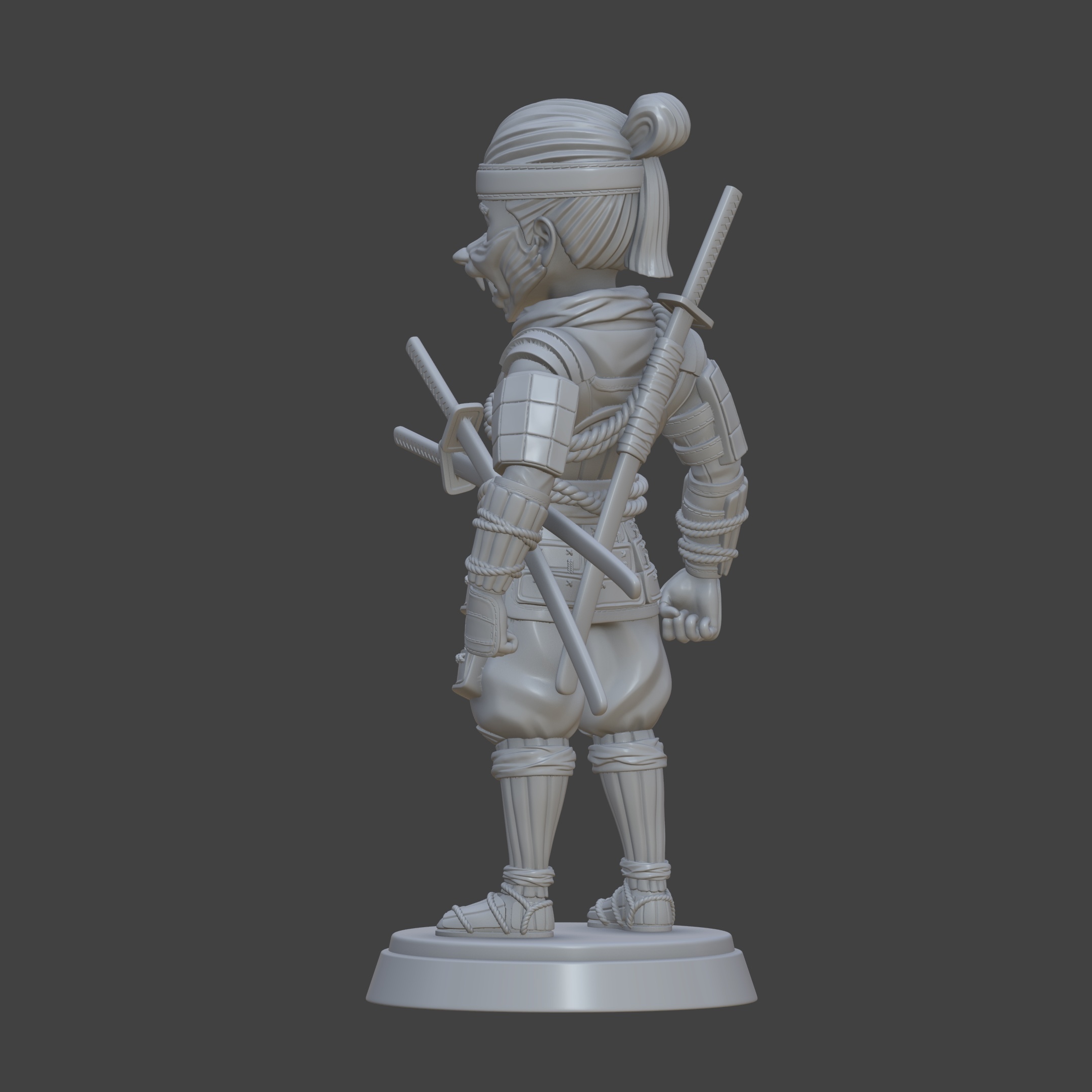 🗡️ Miniature Samurai・Free STL File for ・Cults