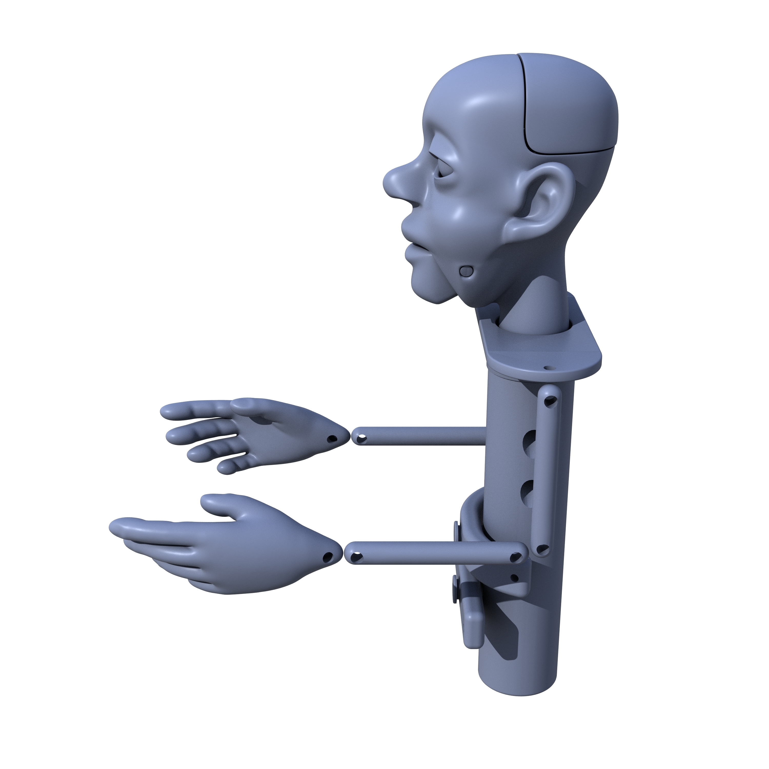 🎨 Rod Puppet 001 Rod Puppet 001・Free STL File for 3D printing・Cults