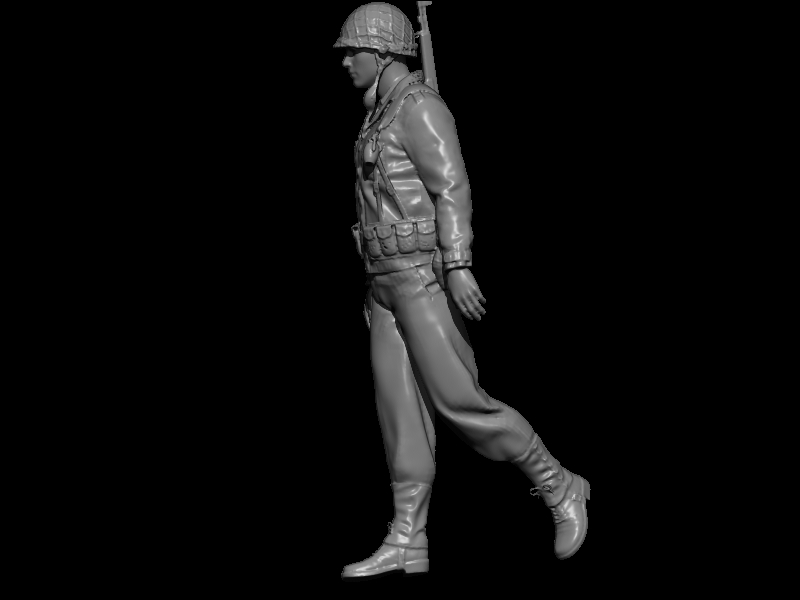 STL file AMERICAN SOLDIER WALKING 🫡 ・Model to download and 3D print・Cults