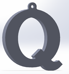 STL file Q keychain 🗝️ ・3D printer design to download・Cults