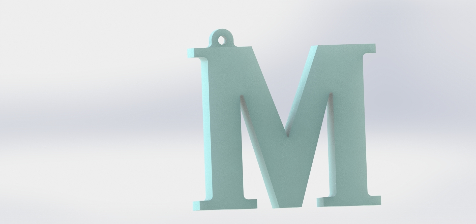 🗝️ M keychain・ STL File for ・Cults