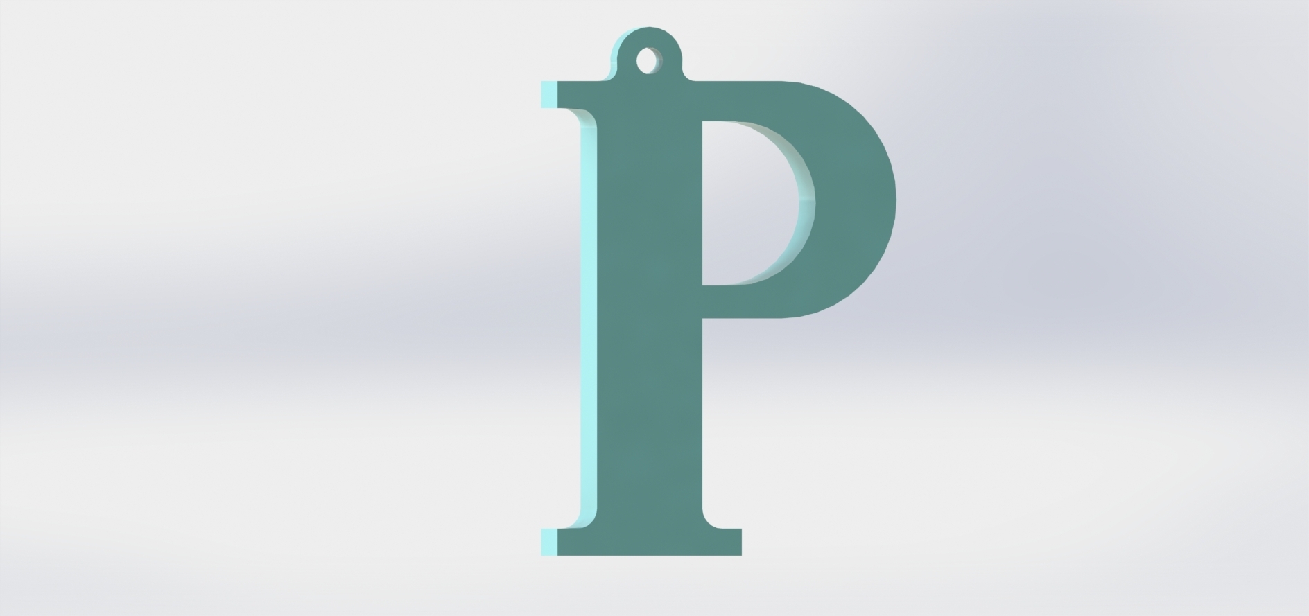 STL file P keychain 🗝️ ・3D print design to download・Cults