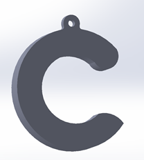 STL file C keychain 🗝️・3D printer model to download・Cults