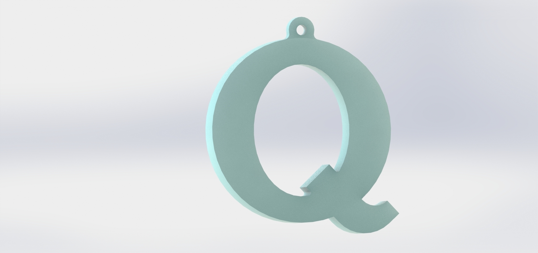 STL file Q keychain 🗝️ ・3D printer design to download・Cults