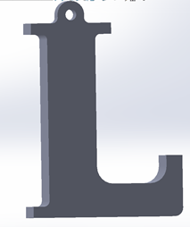 STL file L keychain 🗝️ ・Model to download and 3D print・Cults