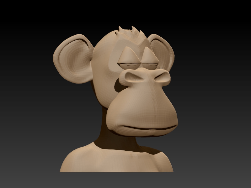 Archivo STL Bored Ape Monkey NFT Bust 🐒 ・Modelo de impresora 3D para descargar・Cults