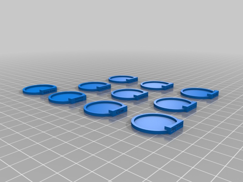🩸 Blood Bowl Skill Markers 25mm and 32mm・Free 3D File for ・Cults
