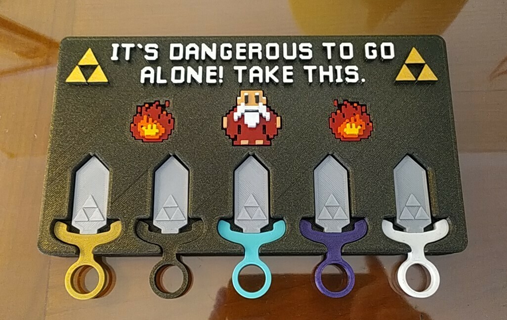 🔑 Zelda wall key holder・ STL File for ・Cults