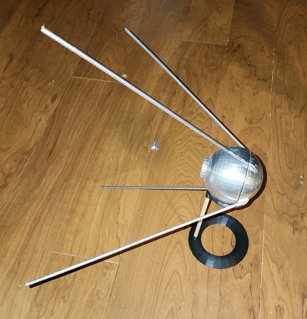 🚀 18-мм модель ракеты "Спутник-1・Бесплатный бесплатно 3D для ・Cults