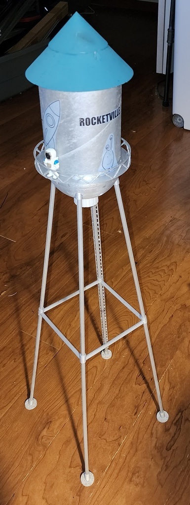 🚰 24mm Water Tower Rocket・Free 3D File for ・Cults