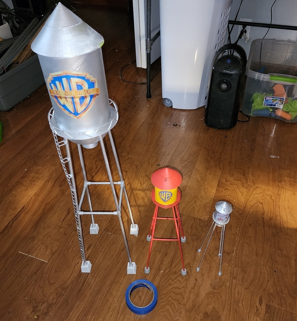 🚰 Water Tower Rocket (18mm version)・Free 3D File for ・Cults